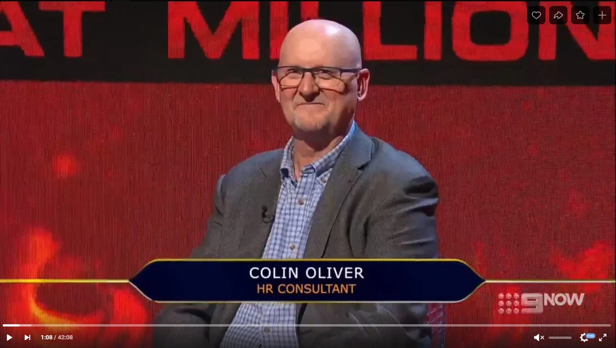 Colin Oliver | Who Wants To Be A Millionaire Wiki | Fandom