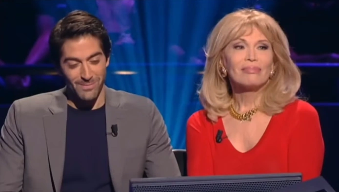 Amanda Lear and Mathieu Delarive | Who Wants To Be A Millionaire Wiki ...