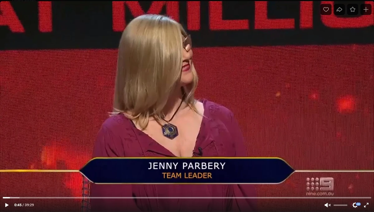 Jenny Parbery | Who Wants To Be A Millionaire Wiki | Fandom