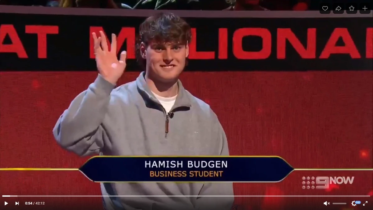 Hamish Budgen | Who Wants To Be A Millionaire Wiki | Fandom