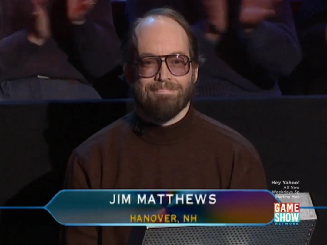 Jim Matthews | Who Wants To Be A Millionaire Wiki | Fandom