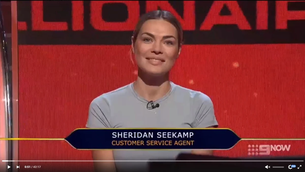 Sheridan Seekamp | Who Wants To Be A Millionaire Wiki | Fandom