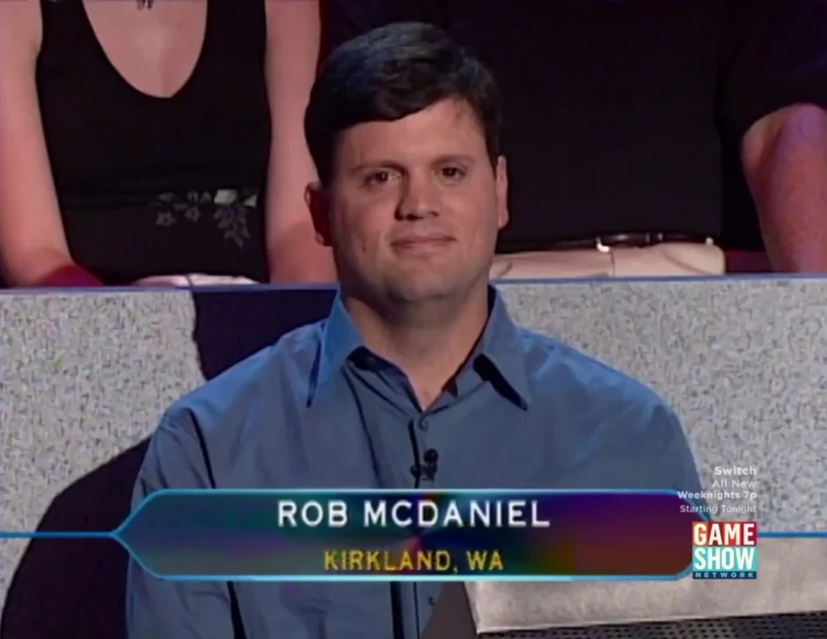 Rob McDaniel | Who Wants To Be A Millionaire Wiki | Fandom