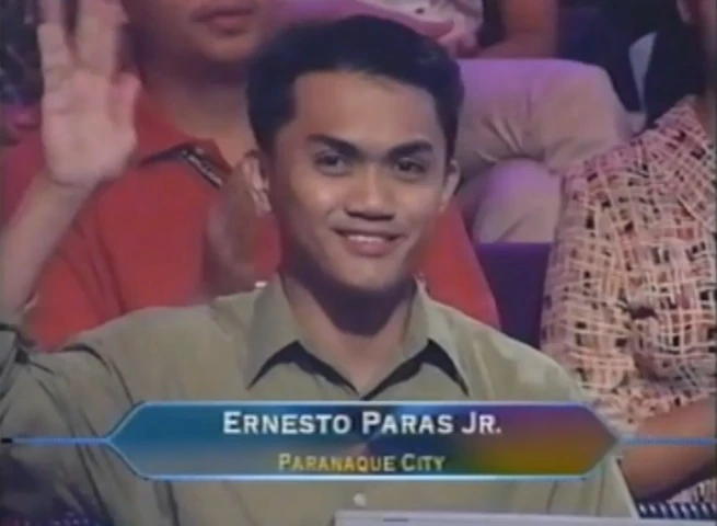 Ernesto Paras Jr. | Who Wants To Be A Millionaire Wiki | Fandom