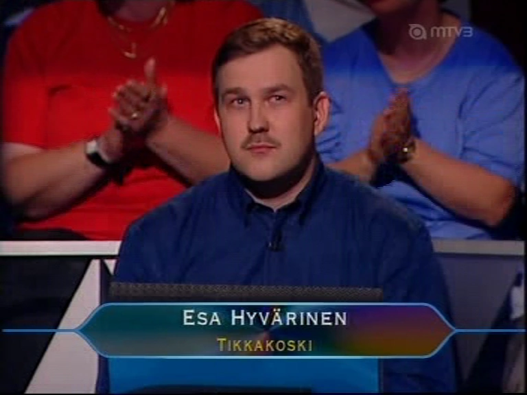 Esa Hyvärinen | Who Wants To Be A Millionaire Wiki | Fandom