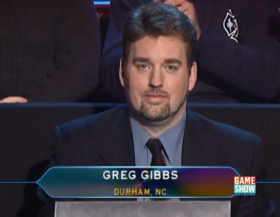 Greg Gibbs | Who Wants To Be A Millionaire Wiki | Fandom
