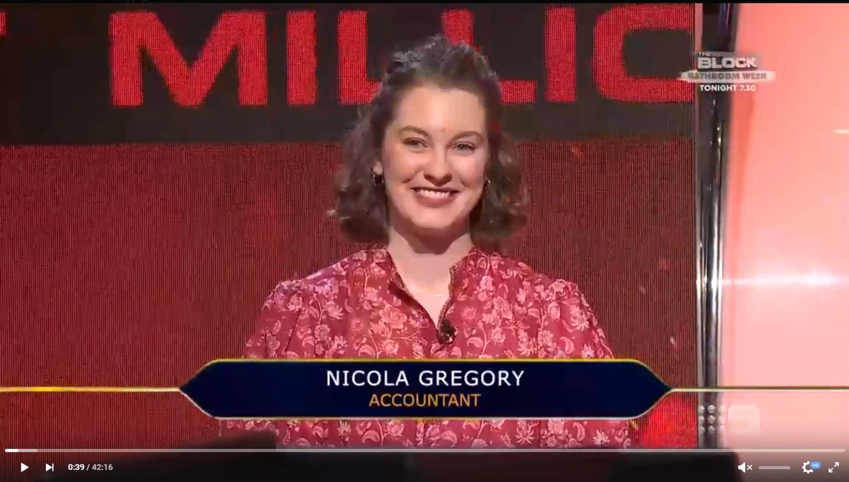 Nicola Gregory | Who Wants To Be A Millionaire Wiki | Fandom