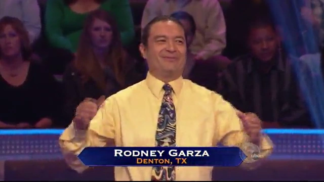 Rodney Garza | Who Wants To Be A Millionaire Wiki | Fandom