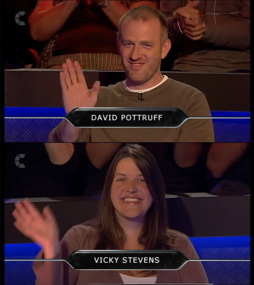 David Pottruff and Vicky Stevens | Who Wants To Be A Millionaire Wiki ...