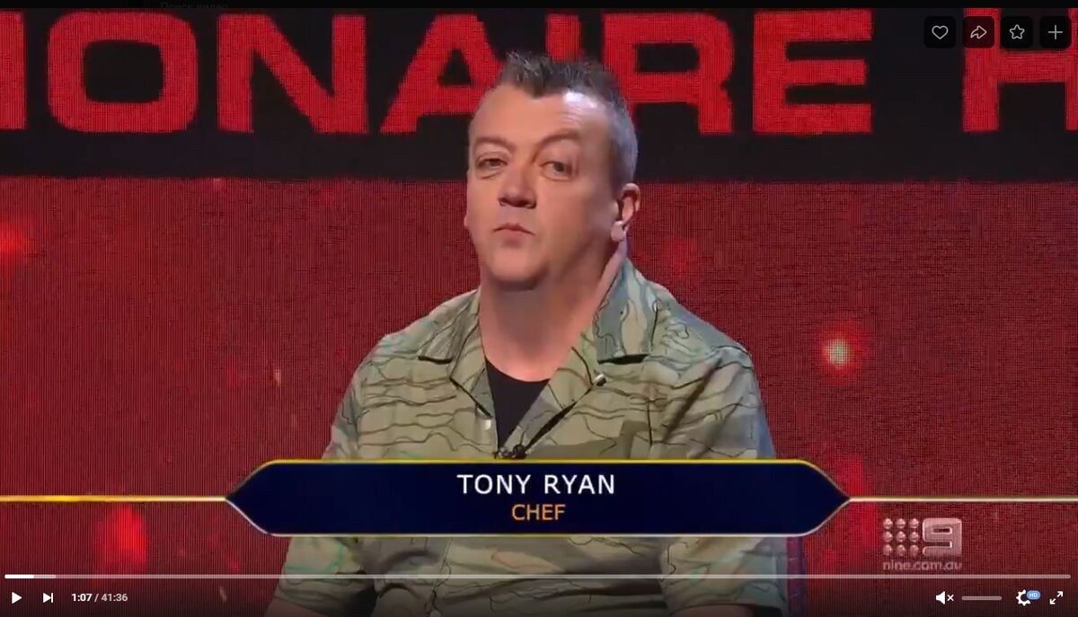 Tony Ryan Who Wants To Be A Millionaire Wiki Fandom