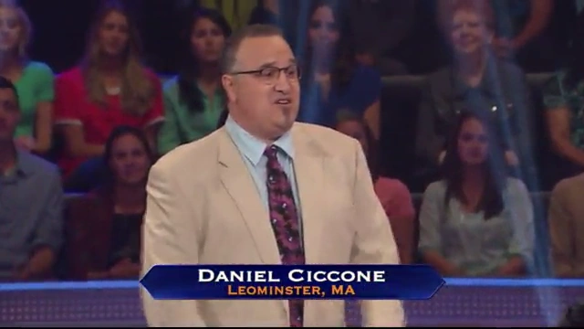 Daniel Ciccone | Who Wants To Be A Millionaire Wiki | Fandom