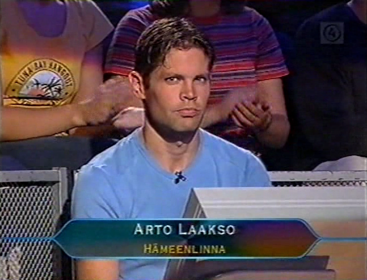 Arto Laakso (Hämeenlinna) | Who Wants To Be A Millionaire Wiki | Fandom