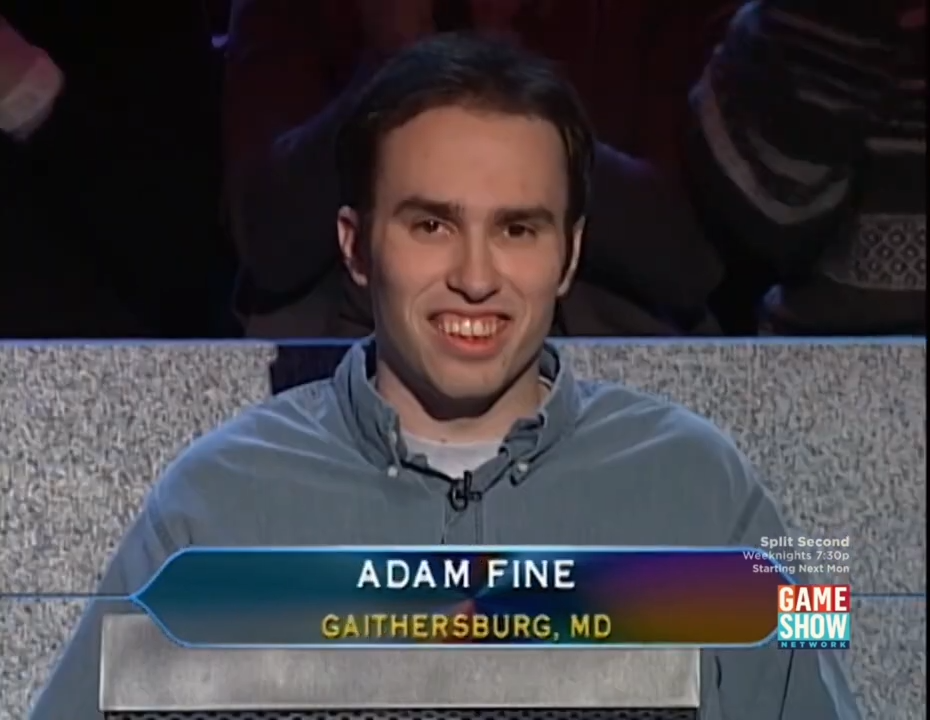 Adam Fine Who Wants To Be A Millionaire Wiki Fandom