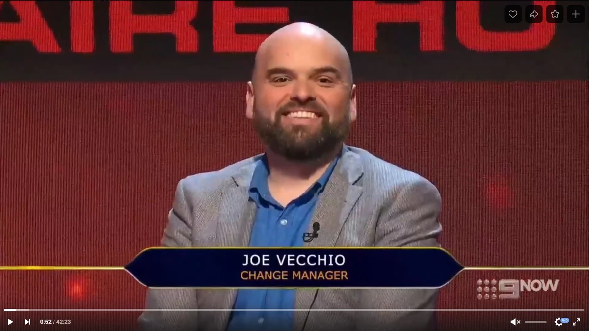 Joe Vecchio | Who Wants To Be A Millionaire Wiki | Fandom