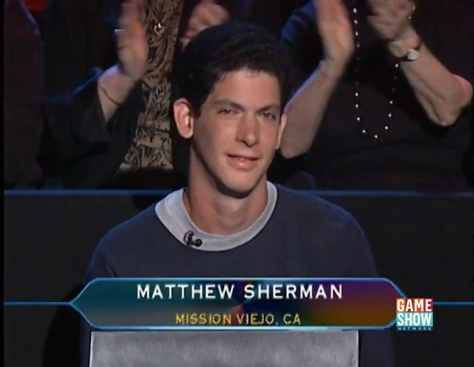 Matthew Sherman | Who Wants To Be A Millionaire Wiki | Fandom