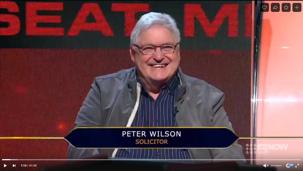 Peter Wilson | Who Wants To Be A Millionaire Wiki | Fandom