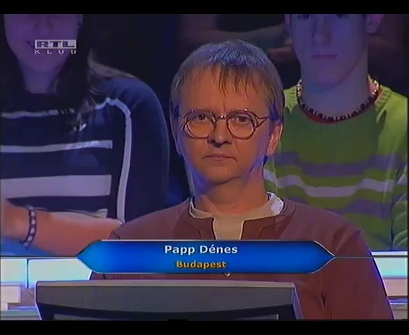 Papp Dénes | Who Wants To Be A Millionaire Wiki | Fandom