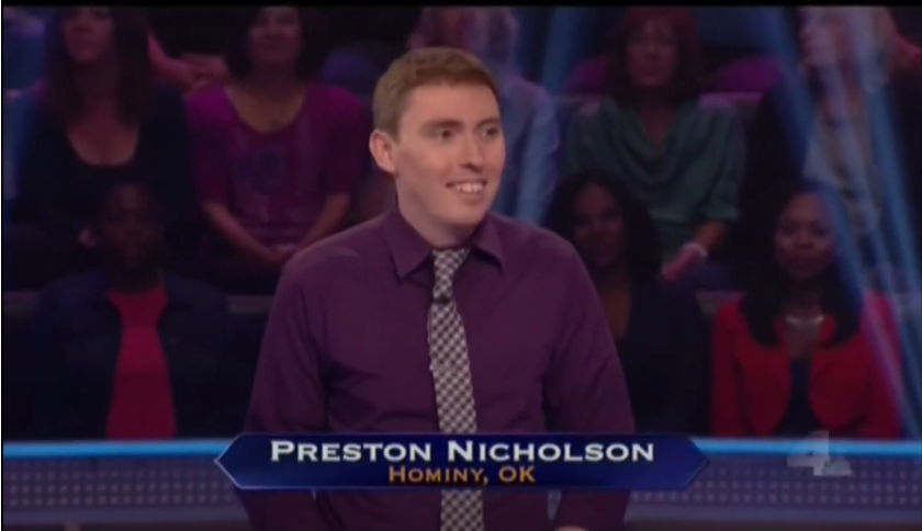 Preston Nicholson | Who Wants To Be A Millionaire Wiki | Fandom