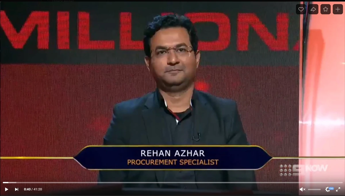 Rehan Azhar | Who Wants To Be A Millionaire Wiki | Fandom
