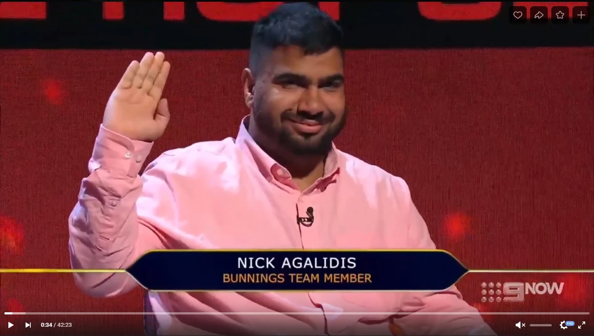 Nick Agalidis | Who Wants To Be A Millionaire Wiki | Fandom