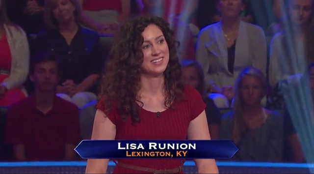 Lisa Runion | Who Wants To Be A Millionaire Wiki | Fandom