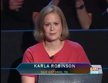Karla Robinson | Who Wants To Be A Millionaire Wiki | Fandom