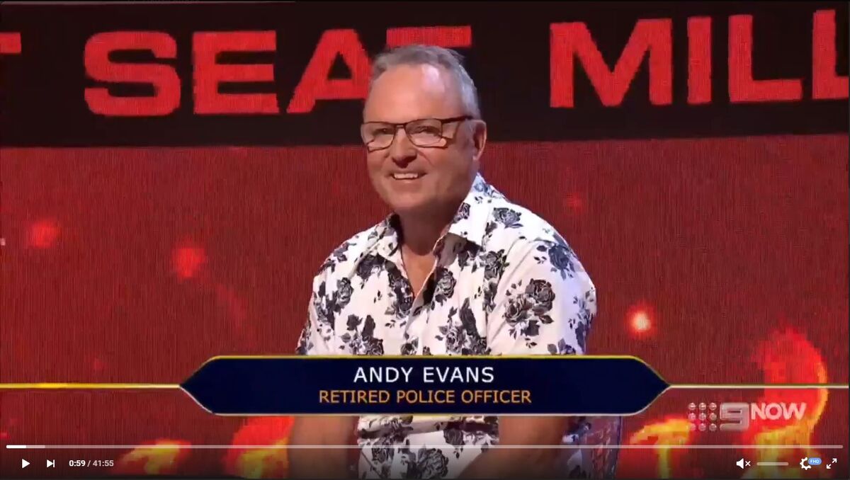 Andy Evans Millionaire Hot Seat Contestant Who Wants To Be A