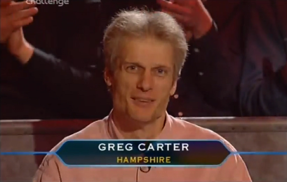 Greg Carter | Who Wants To Be A Millionaire Wiki | Fandom