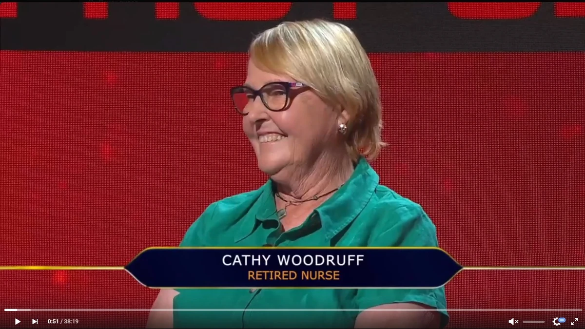 Cathy Woodruff | Who Wants To Be A Millionaire Wiki | Fandom