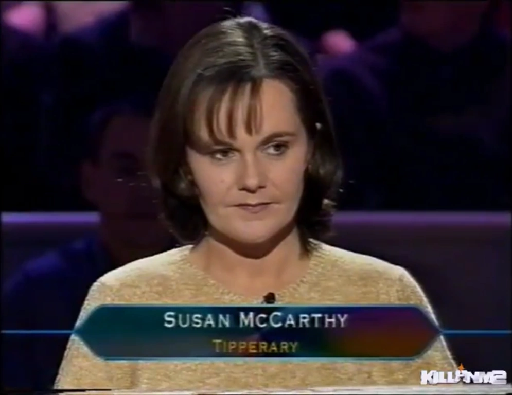 Susan McCarthy | Who Wants To Be A Millionaire Wiki | Fandom