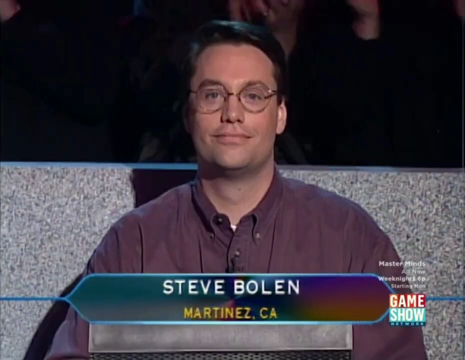 Steve Bolen | Who Wants To Be A Millionaire Wiki | Fandom