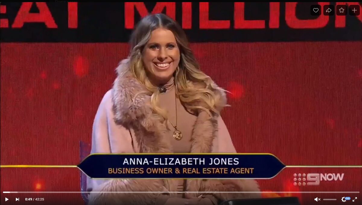 Anna Elizabeth Jones Who Wants To Be A Millionaire Wiki Fandom