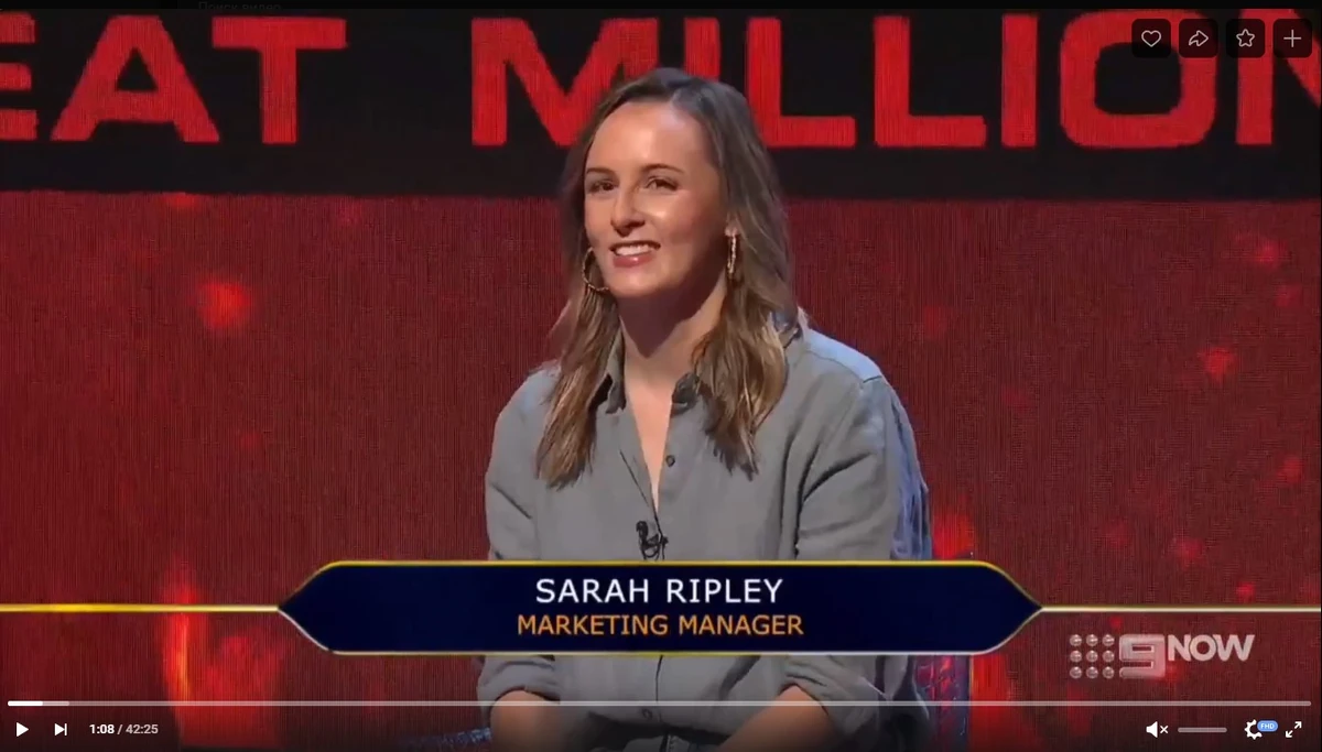 Sarah Ripley | Who Wants To Be A Millionaire Wiki | Fandom