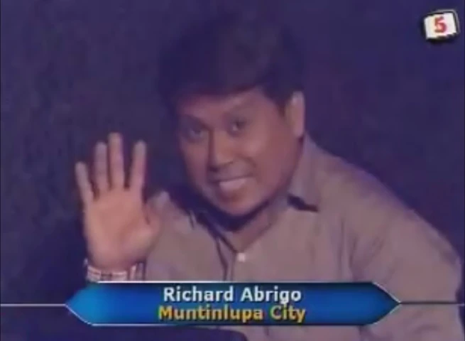 Richard Abrigo | Who Wants To Be A Millionaire Wiki | Fandom