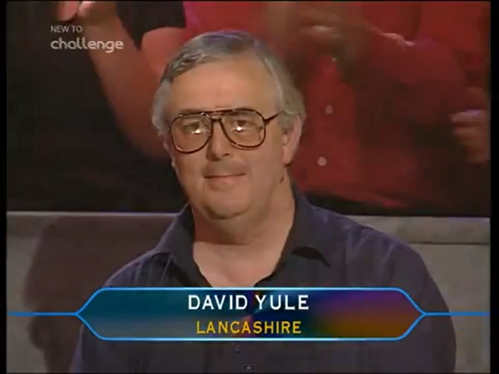 David Yule | Who Wants To Be A Millionaire Wiki | Fandom