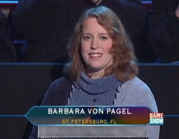 Barbara Von Pagel | Who Wants To Be A Millionaire Wiki | Fandom