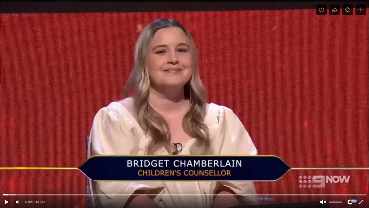Bridget Chamberlain | Who Wants To Be A Millionaire Wiki | Fandom