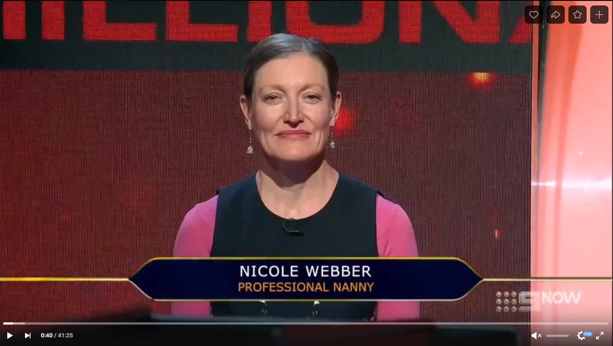 Nicole Webber | Who Wants To Be A Millionaire Wiki | Fandom