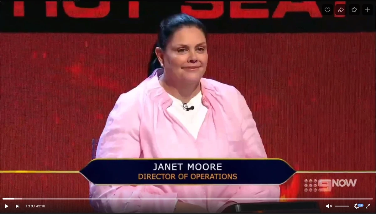 Janet Moore | Who Wants To Be A Millionaire Wiki | Fandom