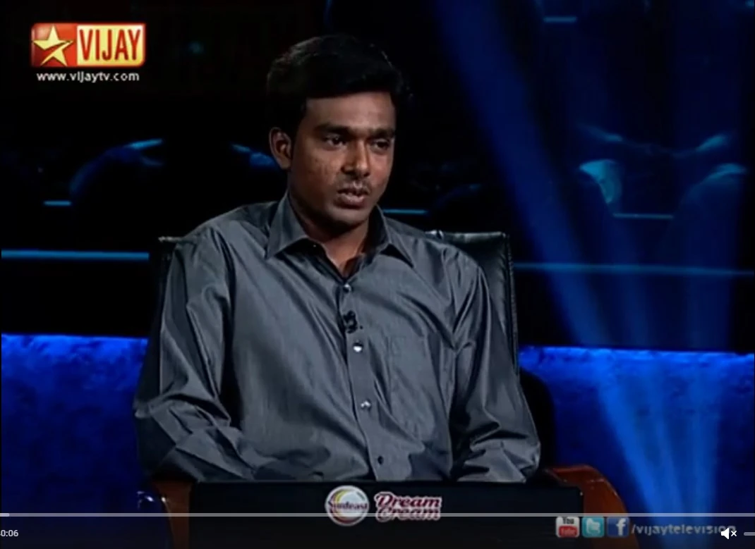 Velusamy | Who Wants To Be A Millionaire Wiki | Fandom
