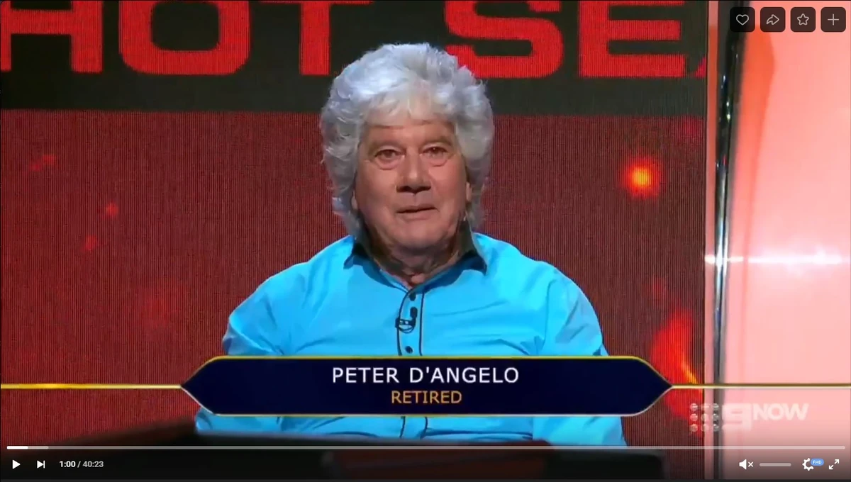 Peter D'Angelo | Who Wants To Be A Millionaire Wiki | Fandom