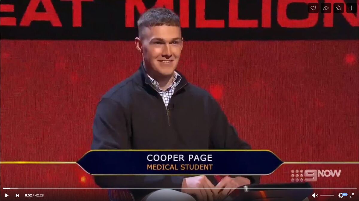 Cooper Page Who Wants To Be A Millionaire Wiki Fandom