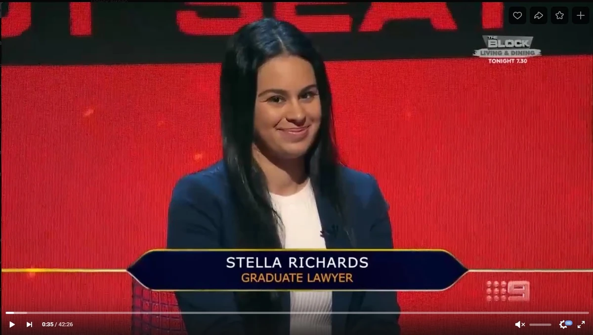 Stella Richards | Who Wants To Be A Millionaire Wiki | Fandom