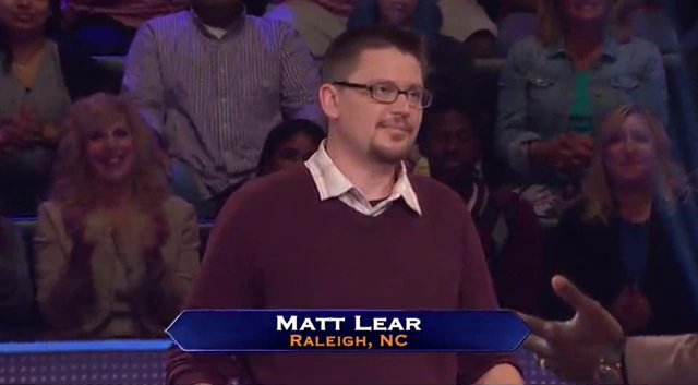 Matt Lear | Who Wants To Be A Millionaire Wiki | Fandom