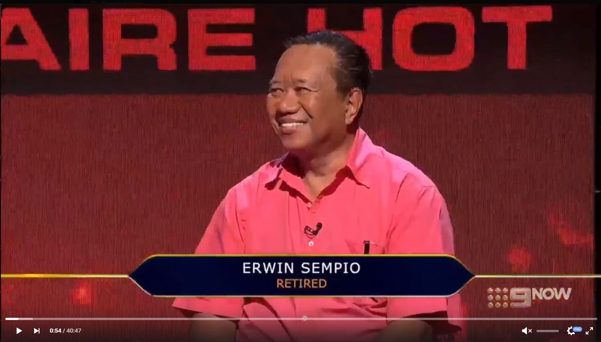 Erwin Sempio | Who Wants To Be A Millionaire Wiki | Fandom