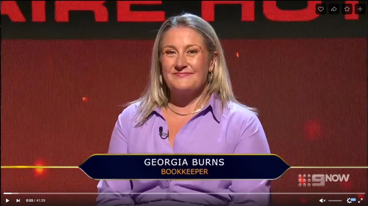 Georgia Burns | Who Wants To Be A Millionaire Wiki | Fandom