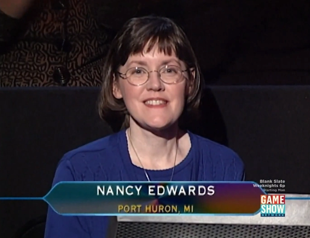 Nancy Edwards | Who Wants To Be A Millionaire Wiki | Fandom