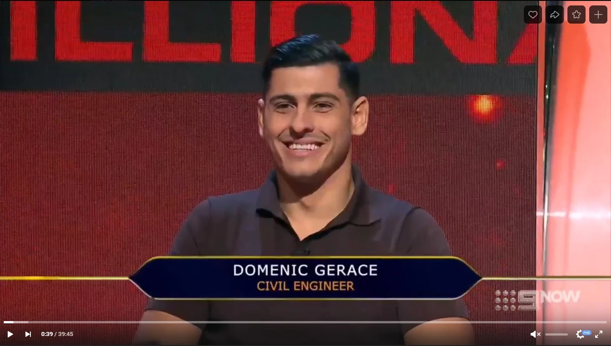 Domenic Gerace | Who Wants To Be A Millionaire Wiki | Fandom