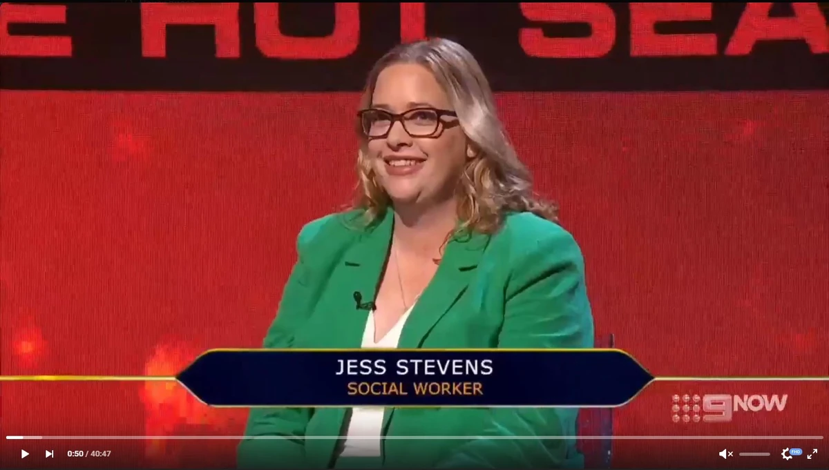 Jess Stevens | Who Wants To Be A Millionaire Wiki | Fandom
