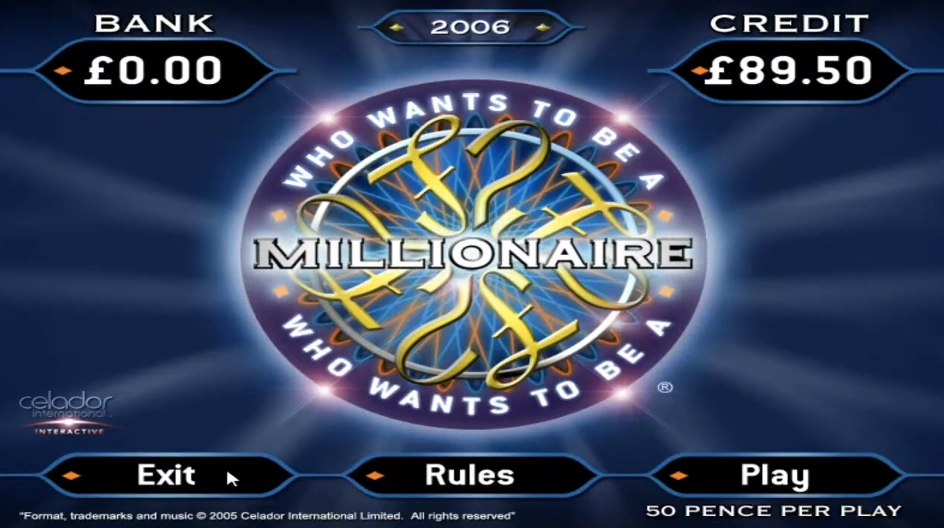 Who Wants To Be A Millionaire? (2006 Quiz Machine) | Who Wants To Be A ...